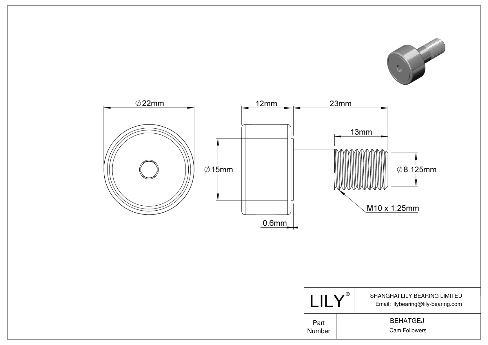 1470T649 | Stud Cam Follower | LILY Bearing