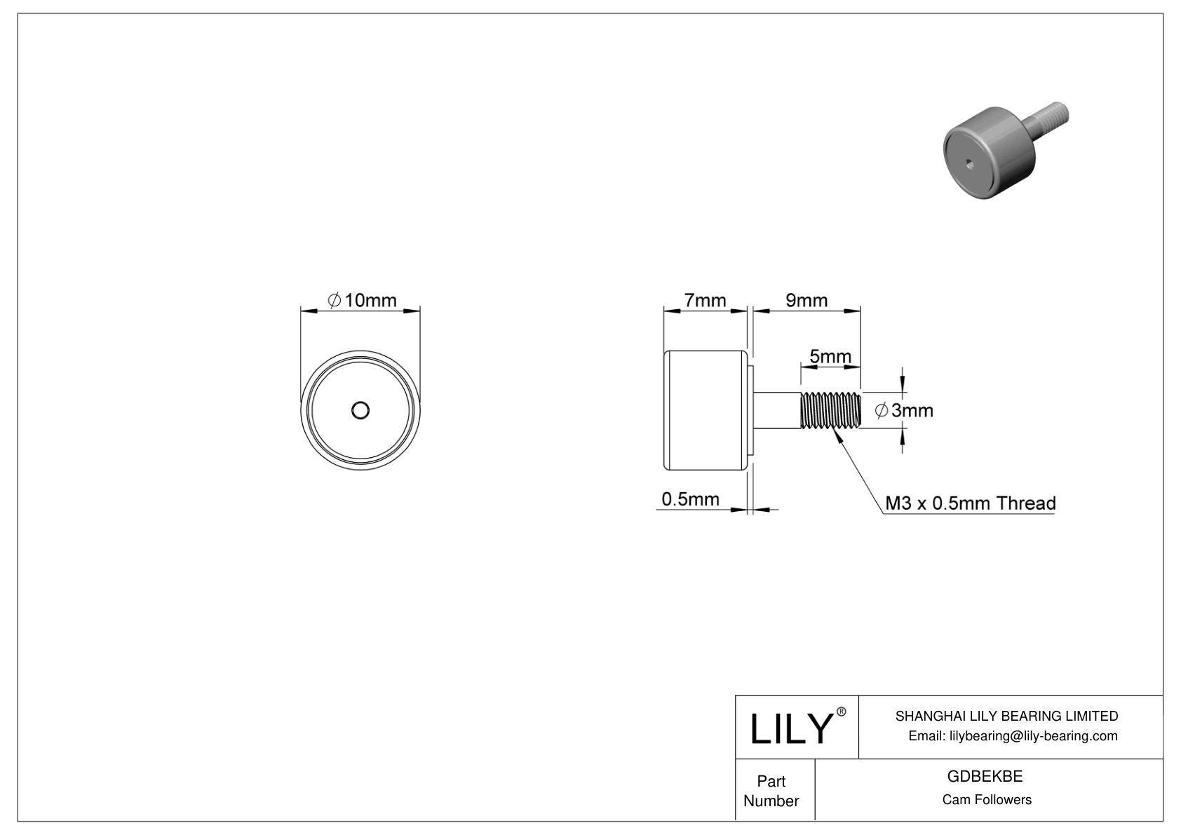 6314K14 | Stud Cam Follower | LILY Bearing