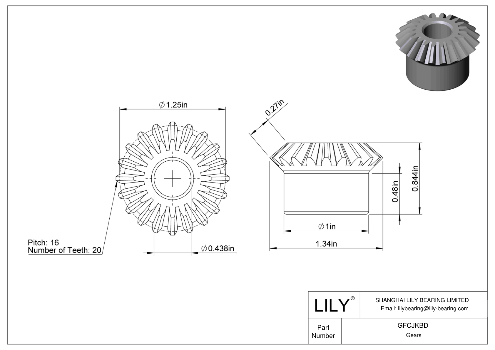 6529K13 | Inch Metal Miter Gears | LILY Bearing