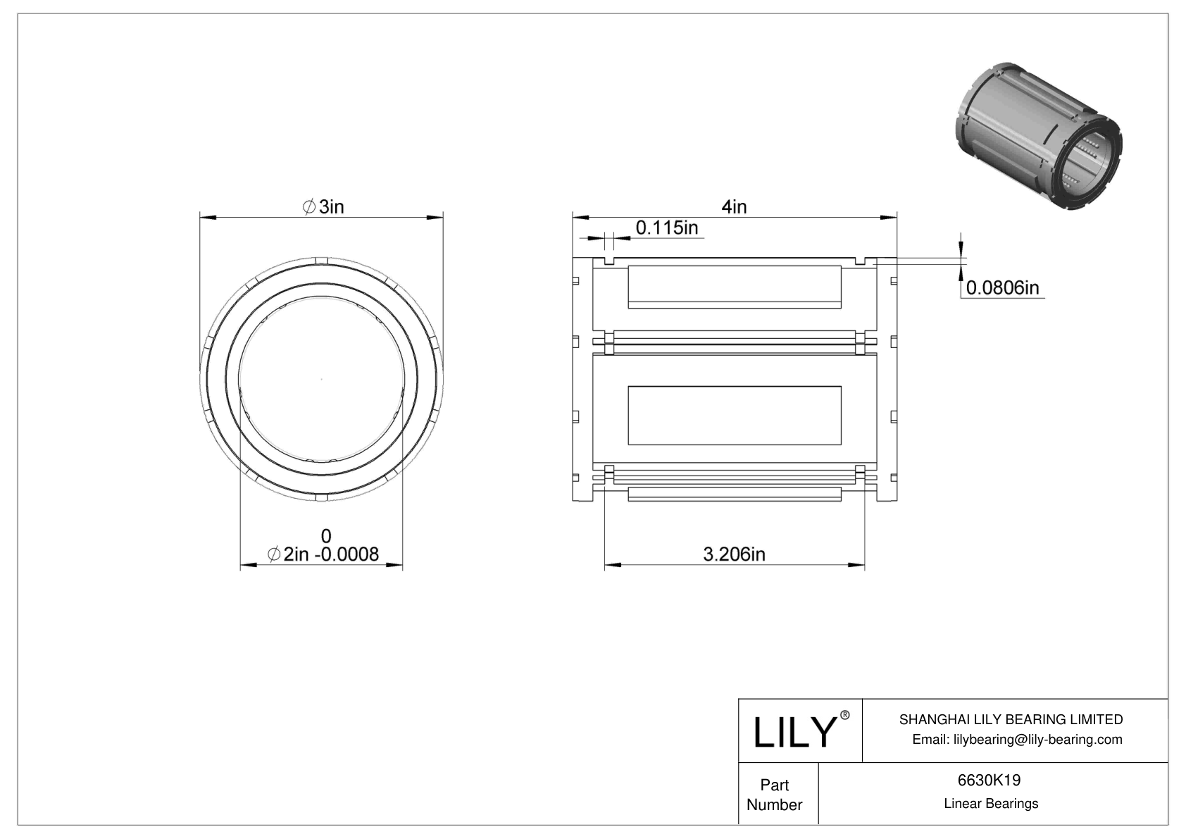 6630K19 | Common Linear Ball Bearings | Lily Bearing