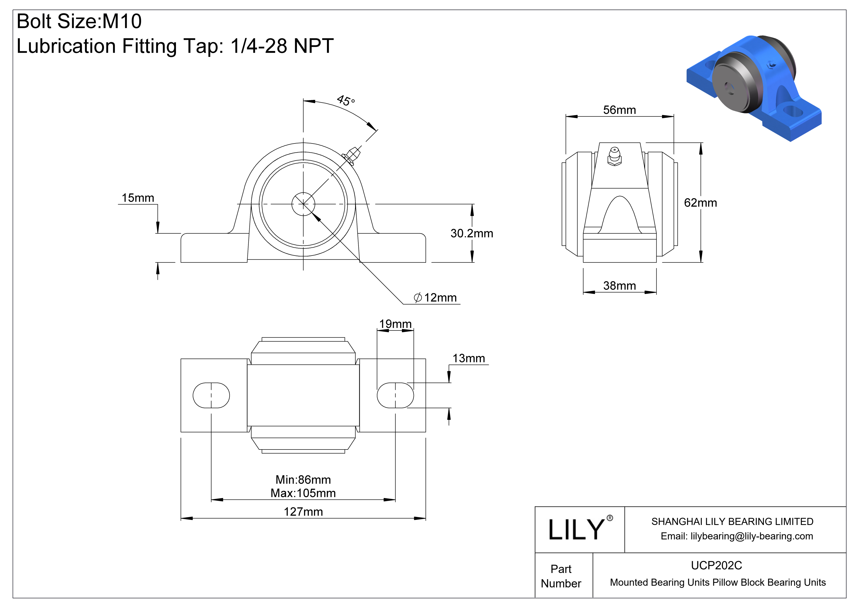 UCP202C | Mounted Bearing Units Pillow Block Bearing Units - AMI | LILY ...