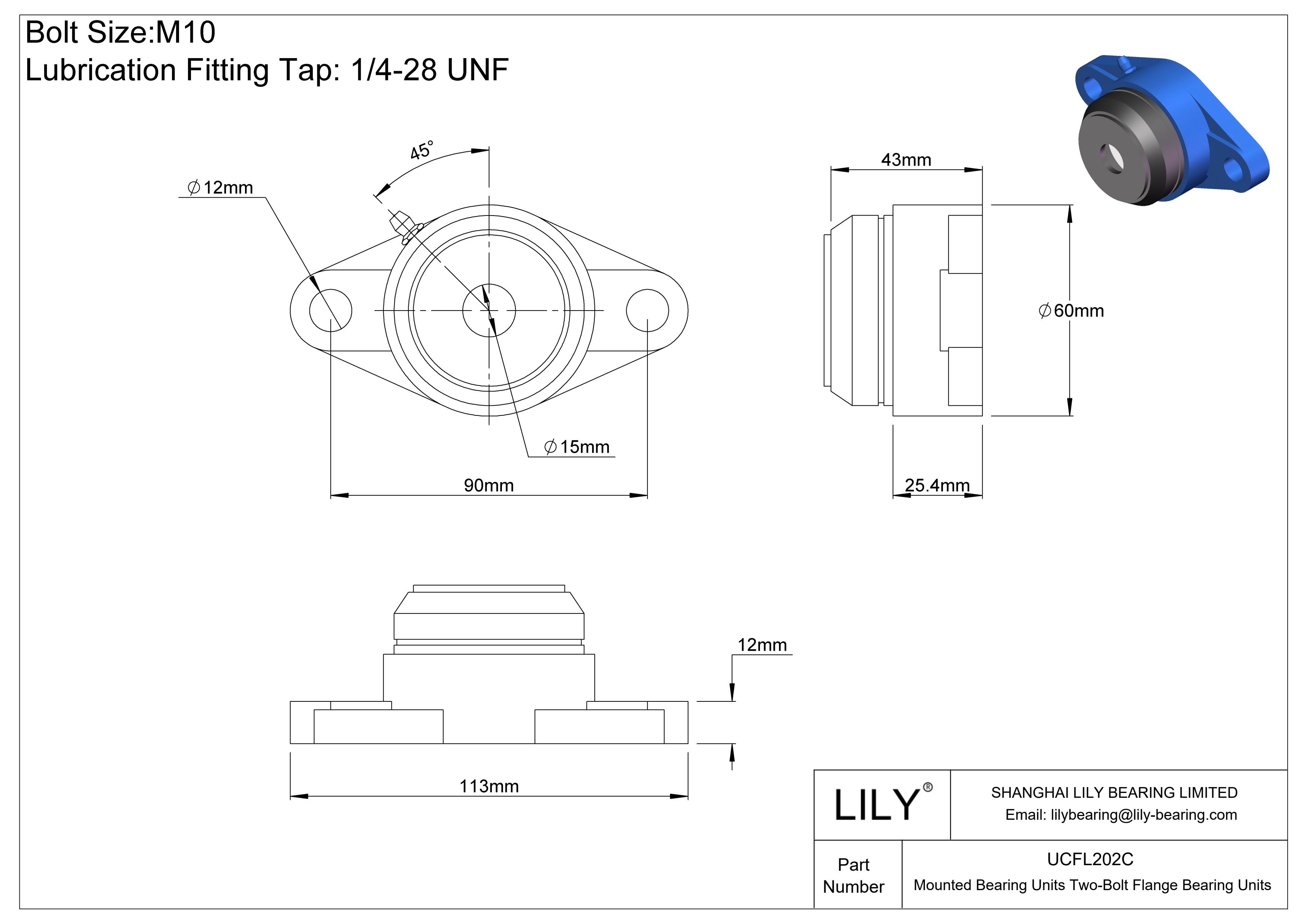 UCFL202C | Mounted Bearing Units Two-Bolt Flange Bearing Units - AMI ...