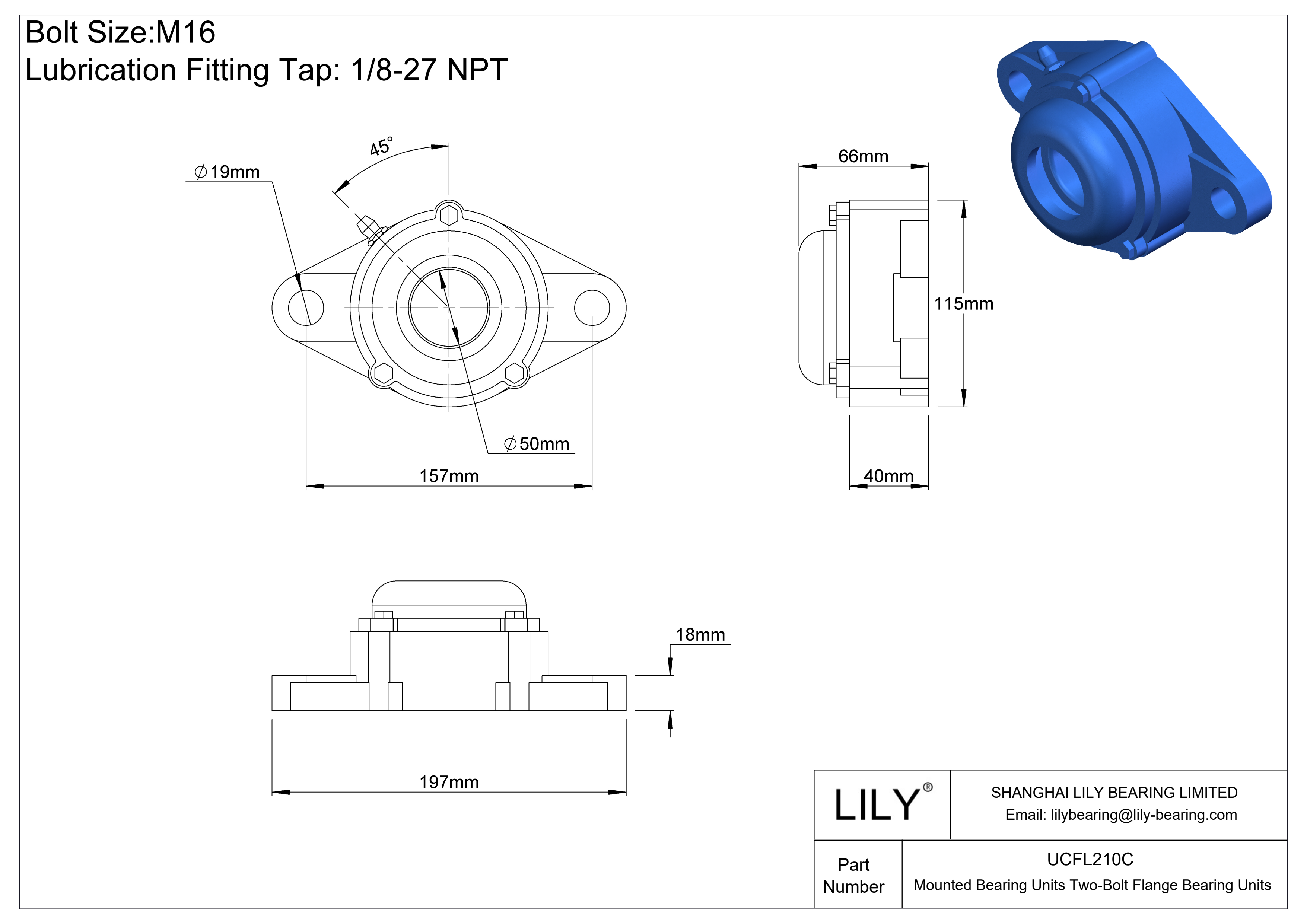 UCFL210C | Mounted Bearing Units Two-Bolt Flange Bearing Units - AMI ...