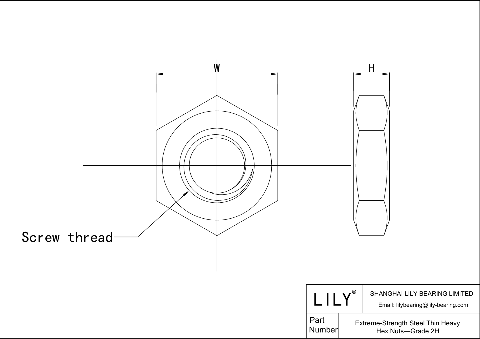 95010A160 | Extreme-Strength Steel Thin Heavy Hex Nuts—Grade 2H | Lily ...