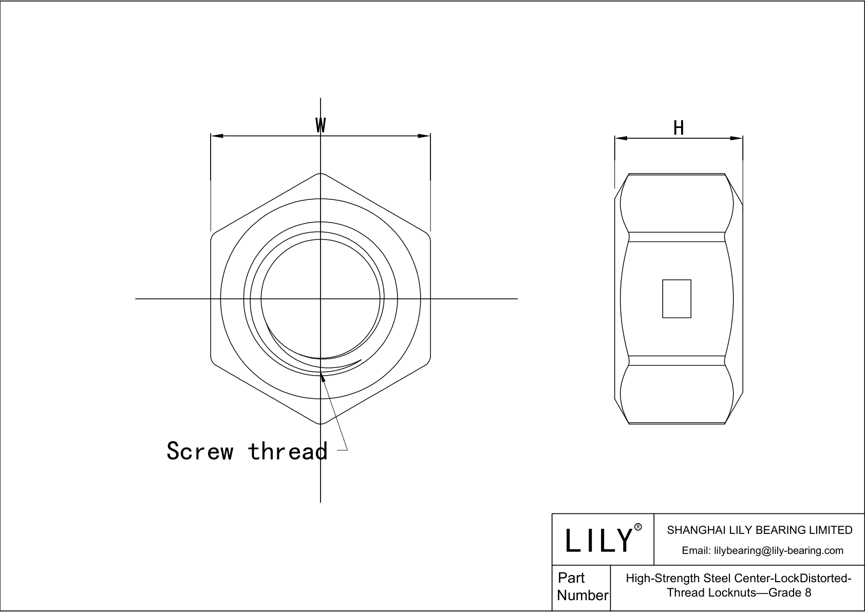 90636A118 | High-Strength Steel Center-LockDistorted-Thread Locknuts ...