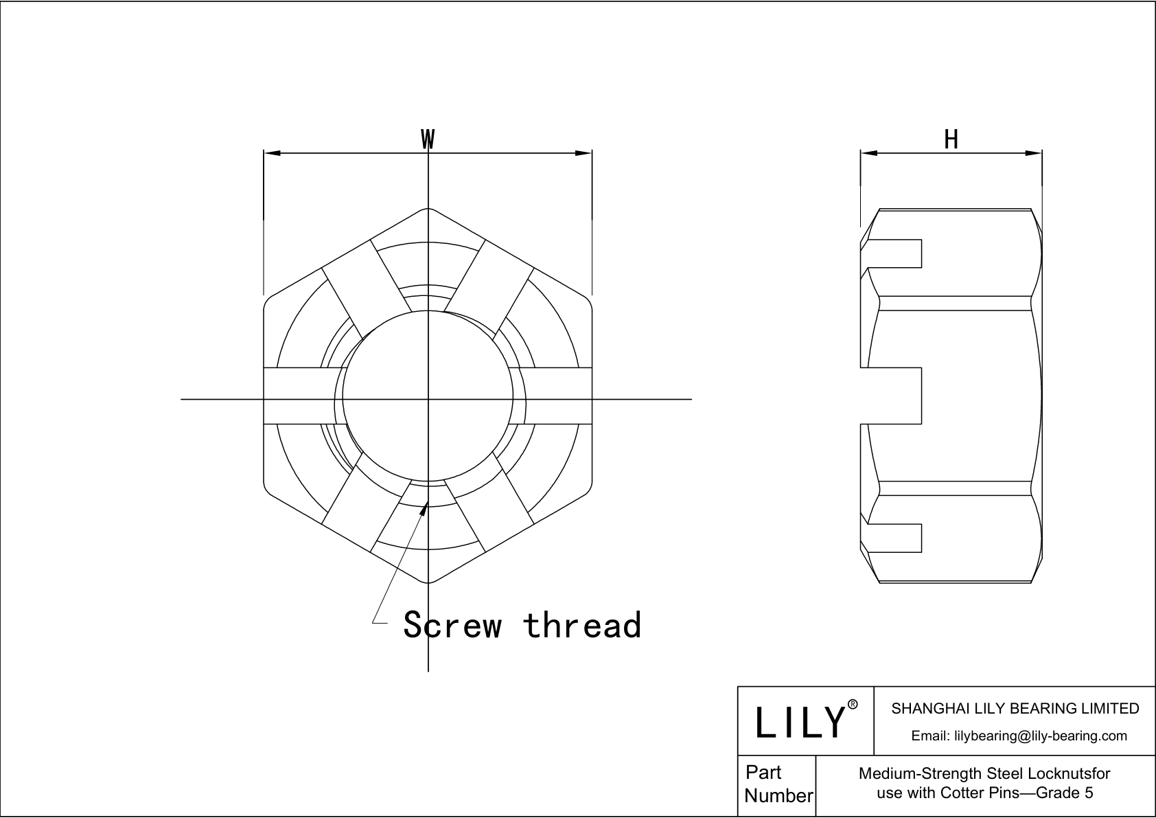 97190A010 | Medium-Strength Steel Locknutsfor use with Cotter Pins ...