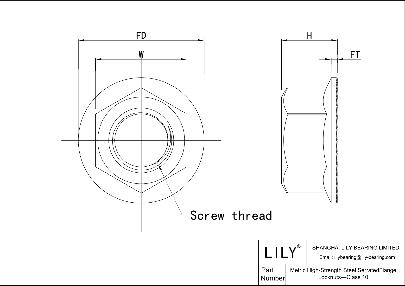 90716A101 | Metric High-Strength Steel SerratedFlange Locknuts—Class 10 ...