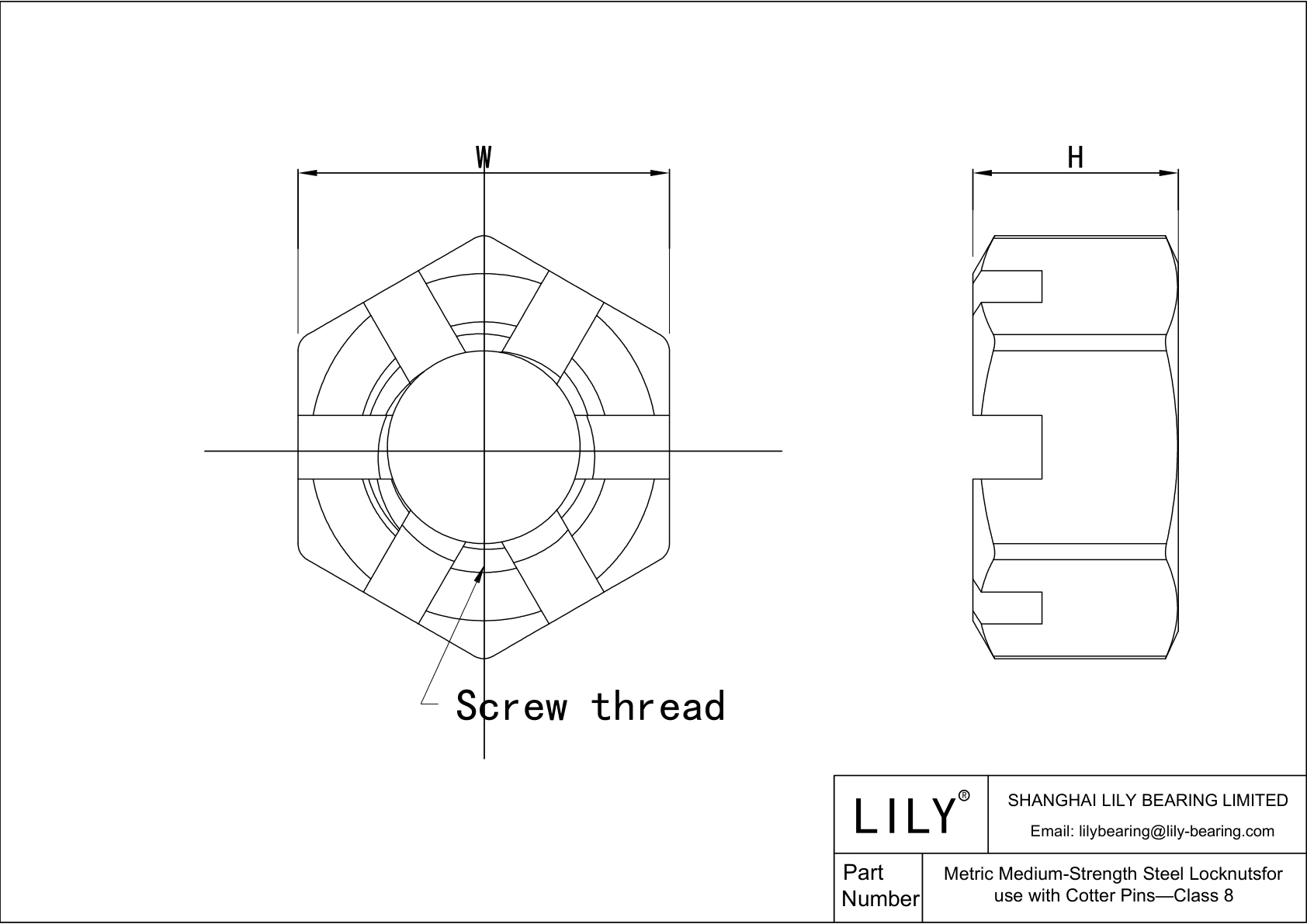 93760A121 | Metric Medium-Strength Steel Locknutsfor use with Cotter ...