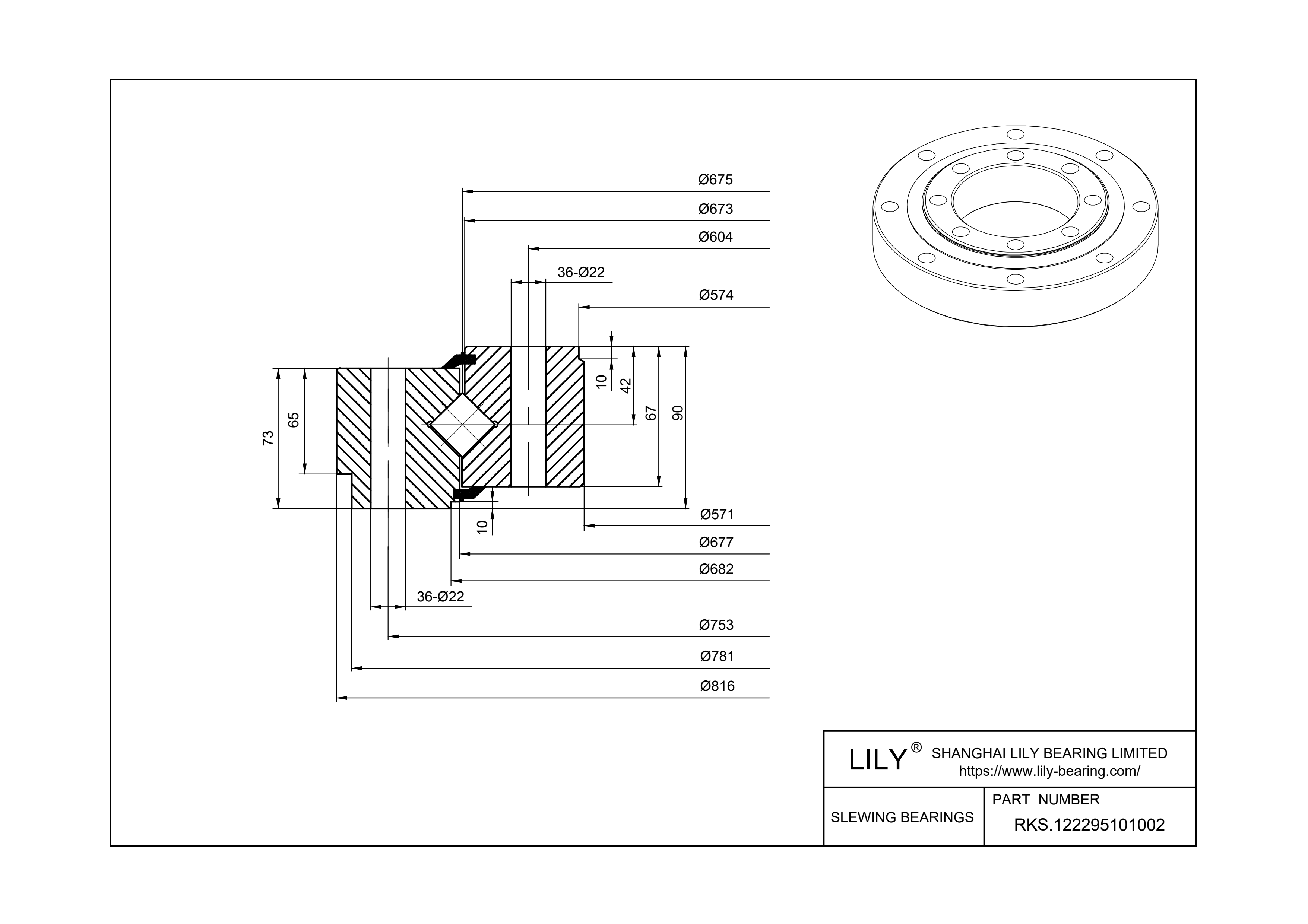 RKS.122295101002 | Rodamiento giratorio de rodillos cruzados - SKF ...