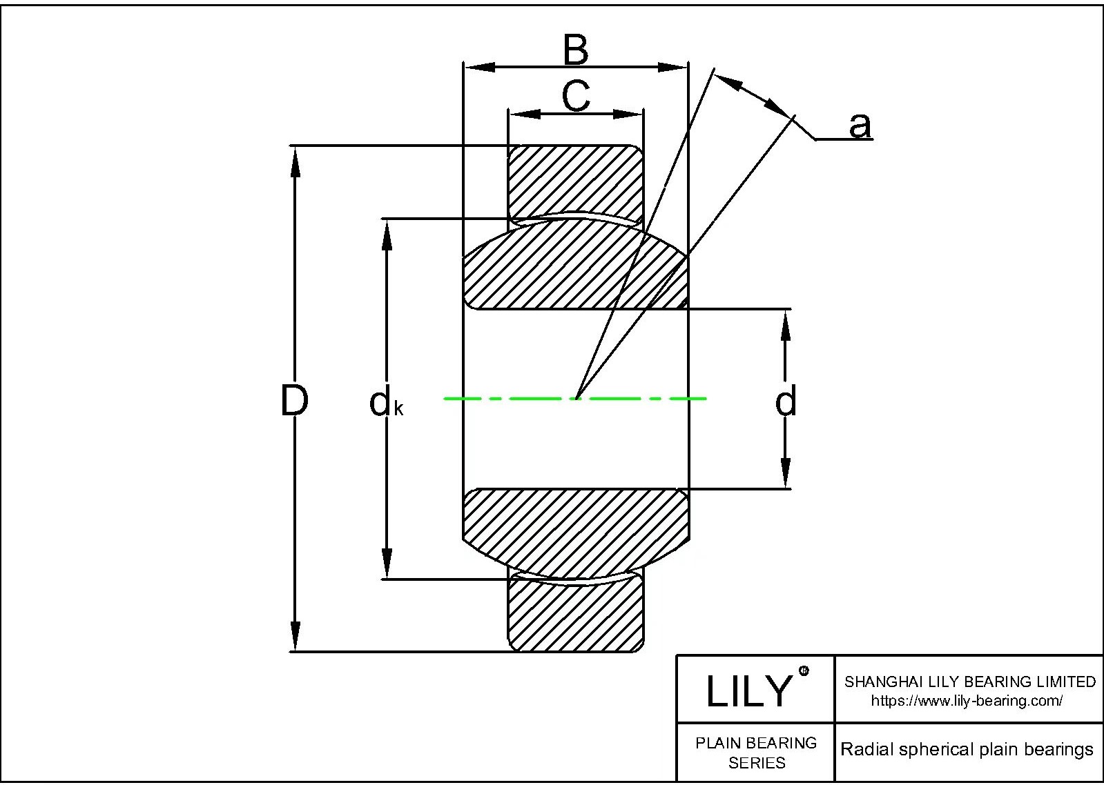 GE 20 ES Radial Spherical Plain Bearings | Lily Bearing