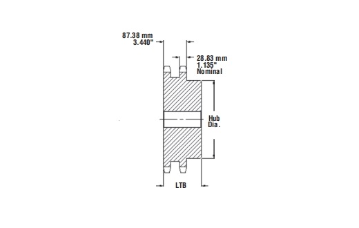 D32B12 | ISO - 32B-2, METRIC 160-2 - 2.00" (50.80MM) PITCH, SIMPLEX ...